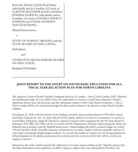 Leandro v. State of North Carolina | Public School Forum